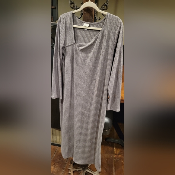 a new day | Dresses | Nwot A New Day Gray Ribbed Bodycon Dress | Poshmark